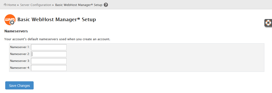 How to set custom Nameservers for cPanel Accounts in WHM