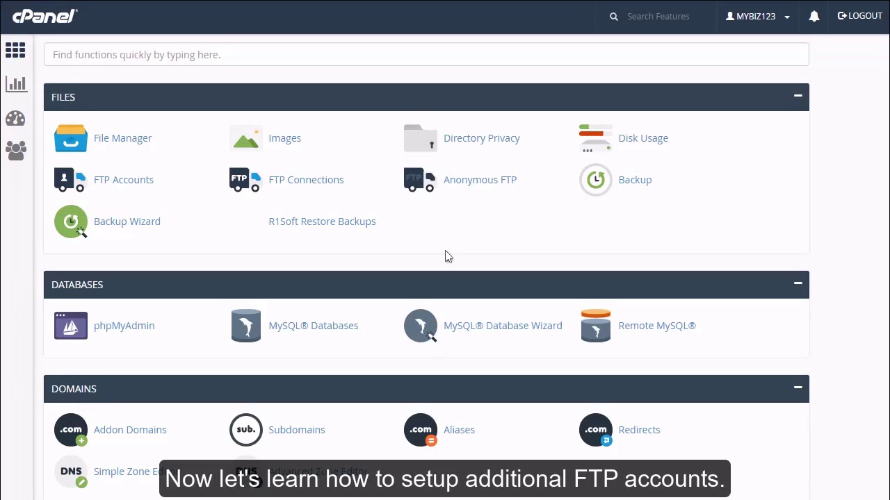 How to create additional FTP accounts in cPanel [Video]